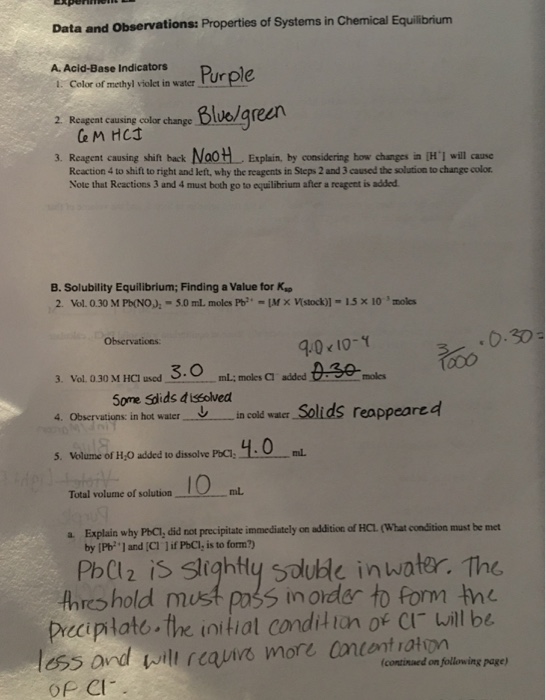 Solved Data and Observations: Properties of Systems in | Chegg.com