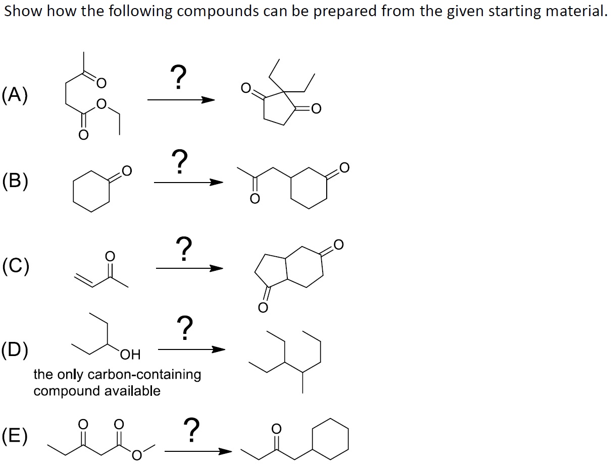 Solved Show how the following compounds can be prepared from | Chegg.com
