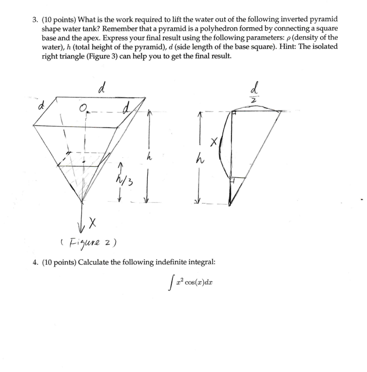 Solved 3. (10 points) What is the work required to lift the | Chegg.com