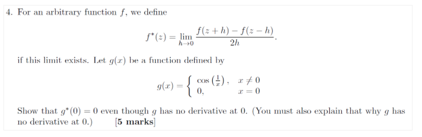Solved 4. For an arbitrary function f, we define | Chegg.com