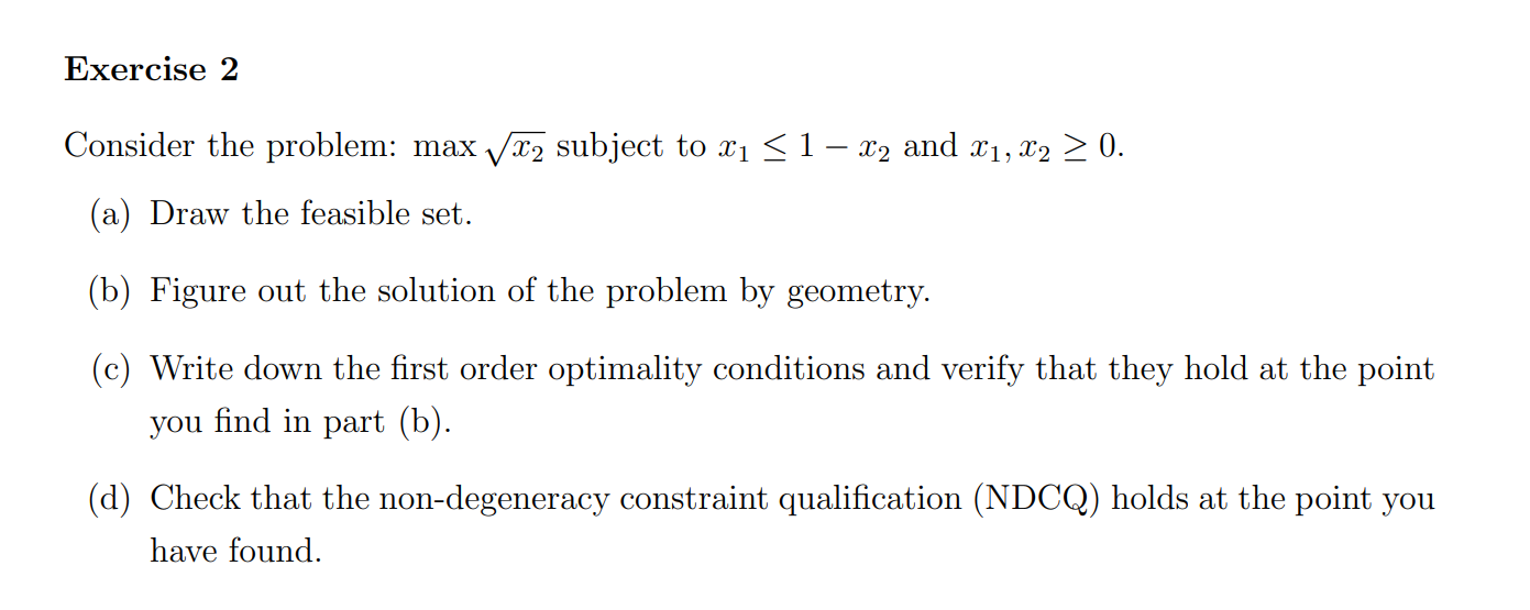 Solved Consider the problem: maxx2 subject to x1≤1−x2 and | Chegg.com