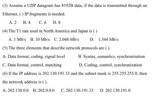 Solved 1. Single choice questions. Choose the best answer | Chegg.com