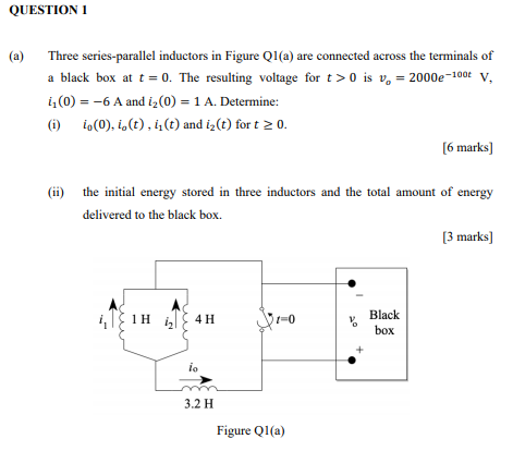 Solved QUESTION 1 (a) Three series-parallel inductors in | Chegg.com