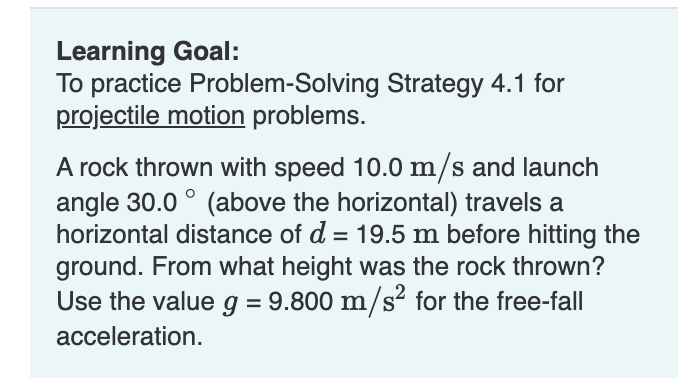 Solved Learning Goal: To practice Problem-Solving Strategy | Chegg.com