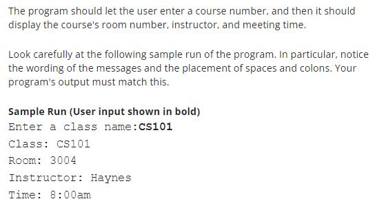 Solved Write a program that creates a dictionary containing | Chegg.com