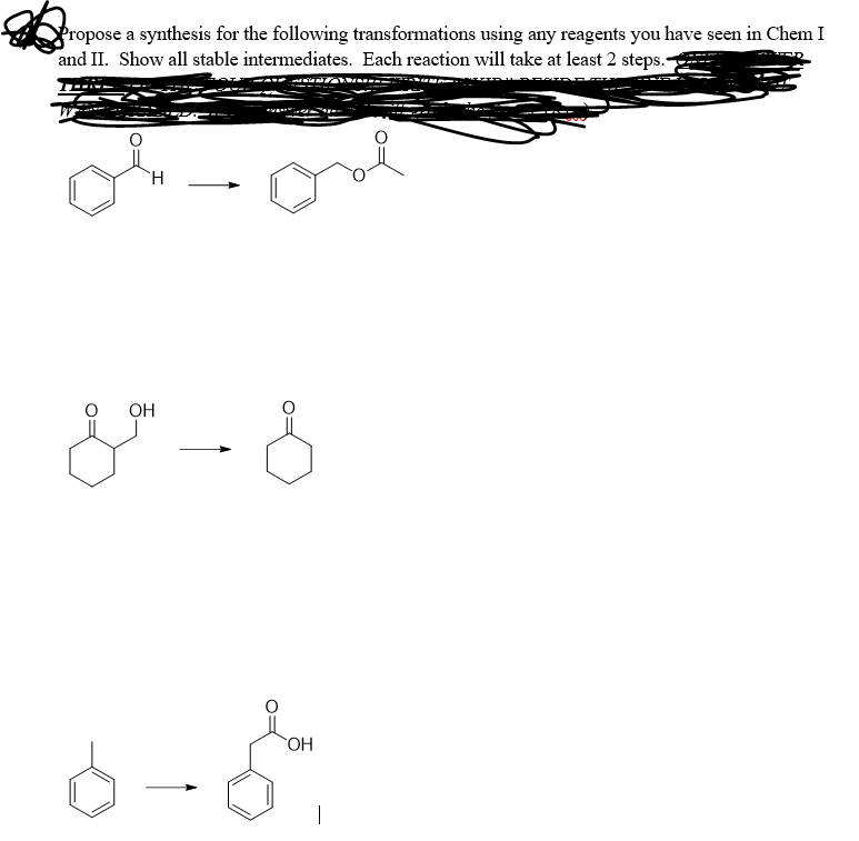 Solved Propose a synthesis for the following transformations | Chegg.com