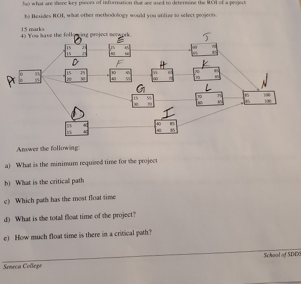 Solved 3a) what are three key pieces of information that are | Chegg.com