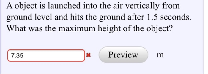 Solved A object is launched into the air vertically from | Chegg.com