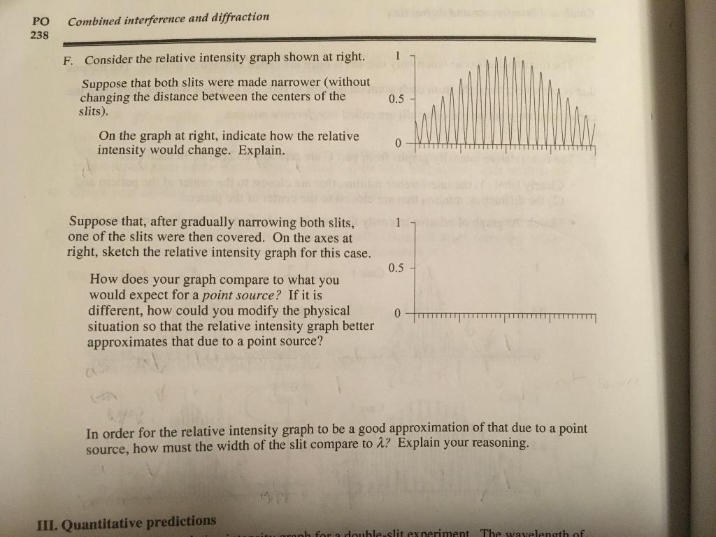 Solved F. Consider the relative intensity graph shown at | Chegg.com