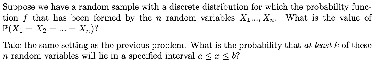Solved Suppose we have a random sample with a discrete | Chegg.com