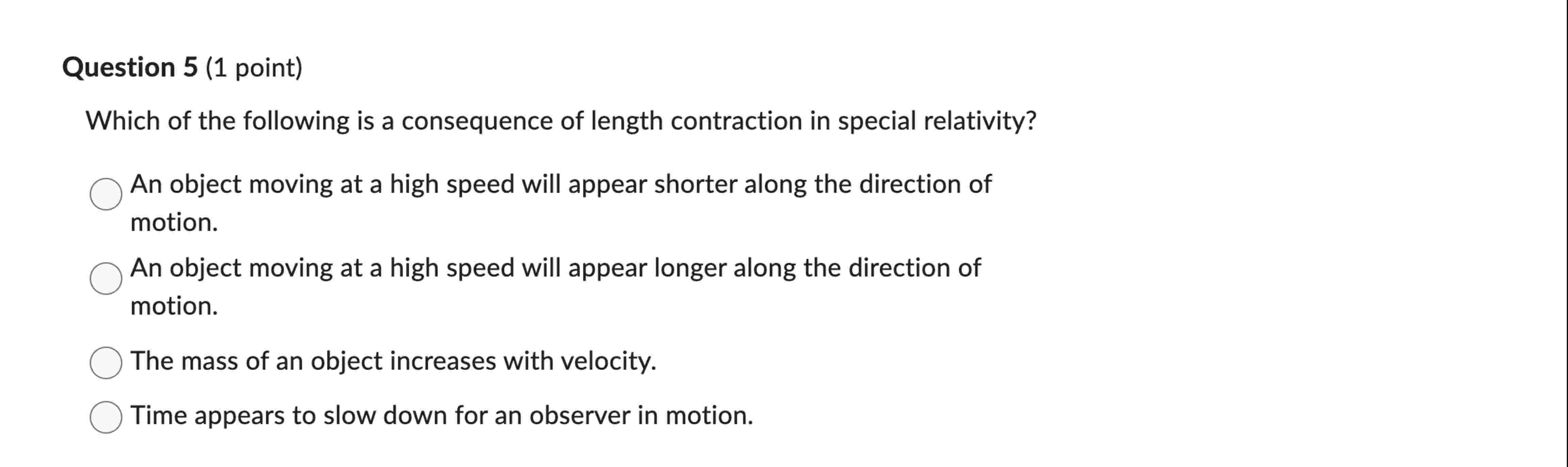Solved Question 5 (1 ﻿point) ﻿Which of the following is a | Chegg.com