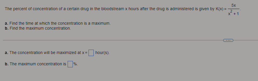 Solved The percent of concentration of a certain drug in the | Chegg.com