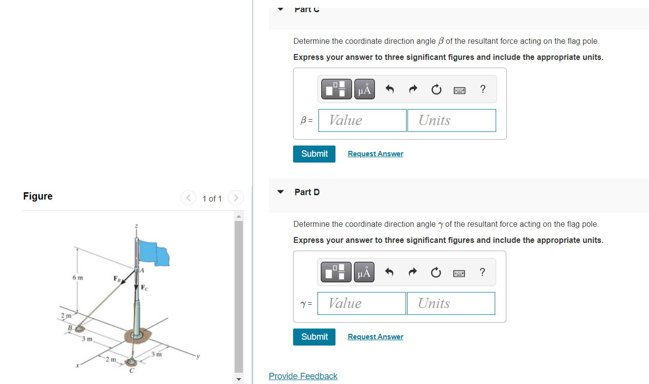 Solved If Fb 750 N And Fc 510 N Determine The Magnitude Of