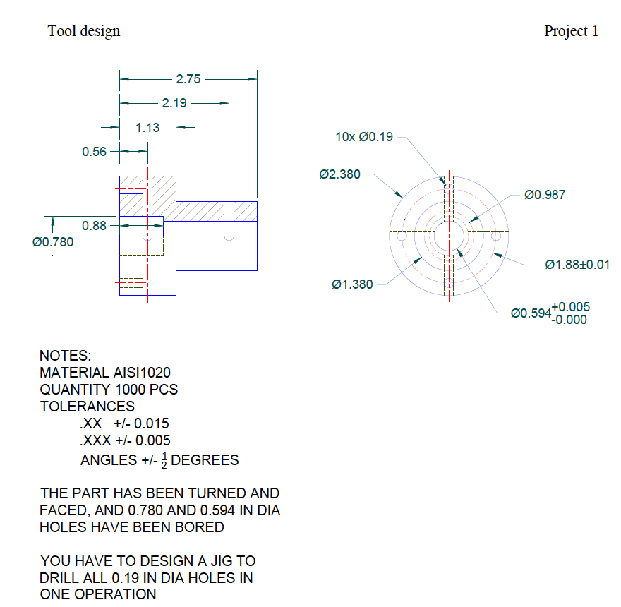Solved Page 1 of 2 The application of the basic tool design | Chegg.com