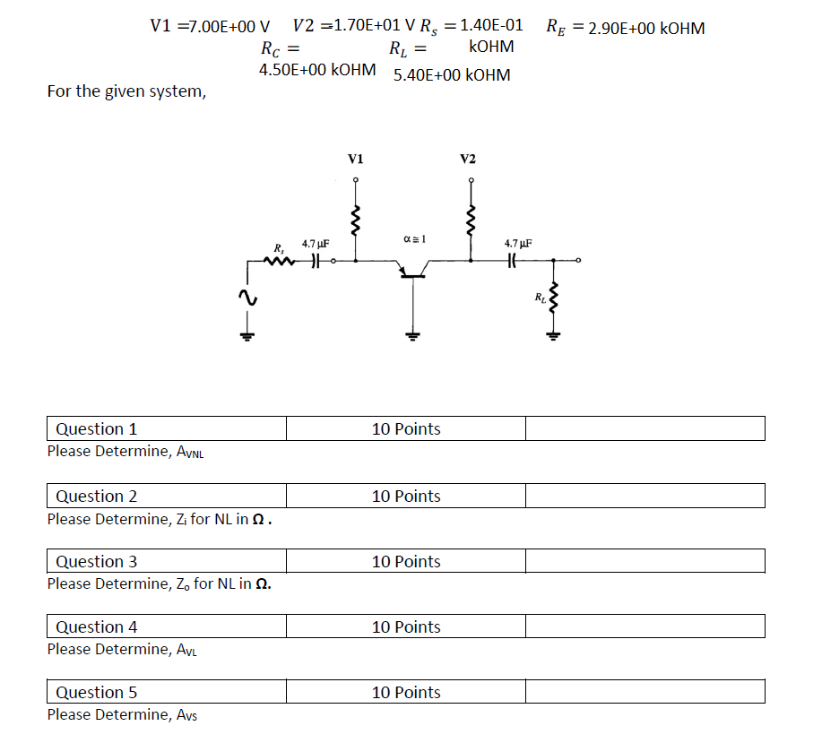 Solved V1=7.00E+00 VV2=1.70E+01 | Chegg.com