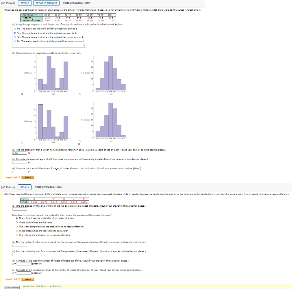 Solved 10/1 Points! DETAILS PREVIOUS ANSWERS BBBASICSTAT8 | Chegg.com