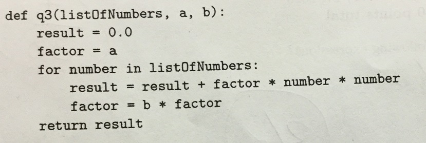 Solved I need help rewriting this function in Python using a | Chegg.com
