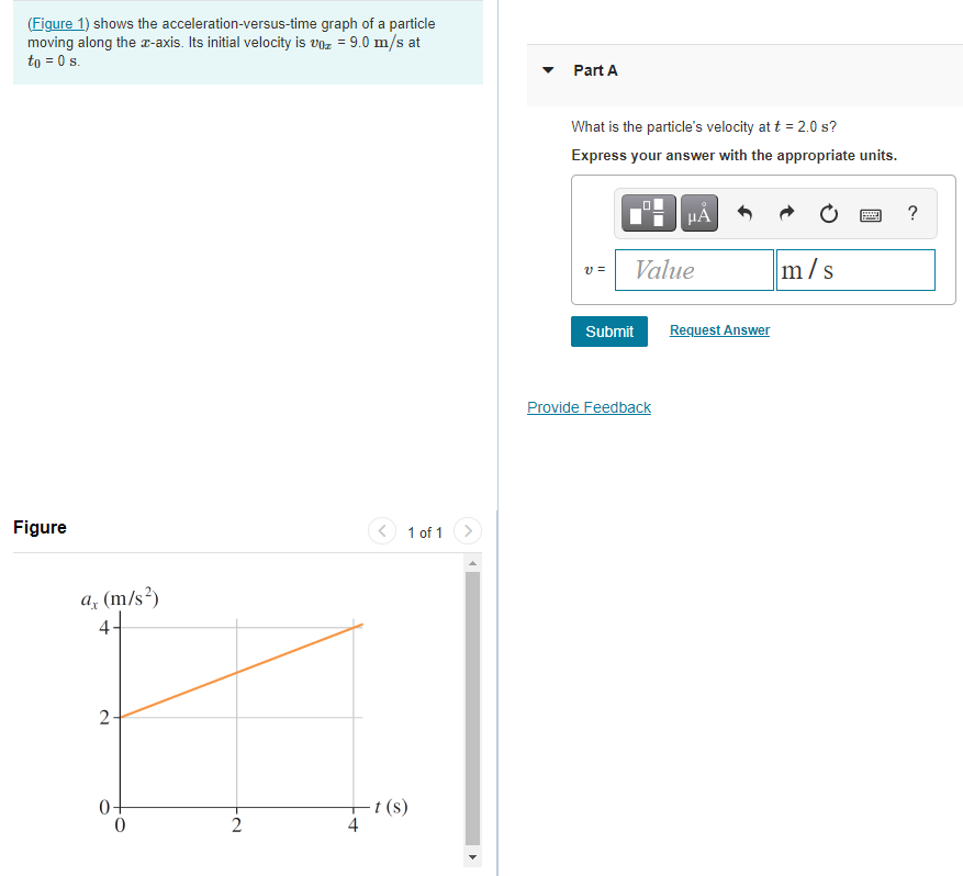 Solved (Figure 1) shows the acceleration-versus-time graph | Chegg.com