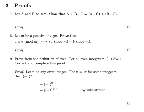 Solved Proofs 7. Let A and B be sets. Show that | Chegg.com
