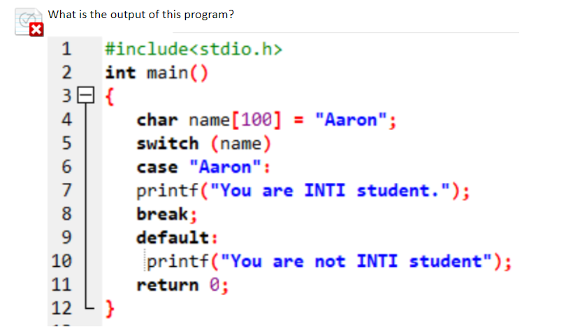 Solved What is the output of this program? x min 1 1 | Chegg.com