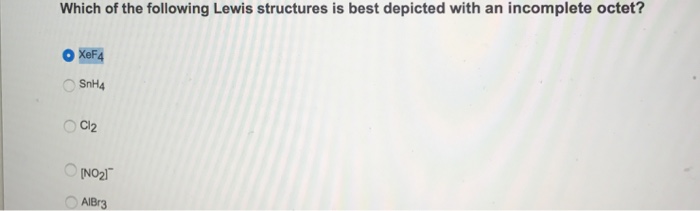 Solved Which of the following Lewis structures is best | Chegg.com