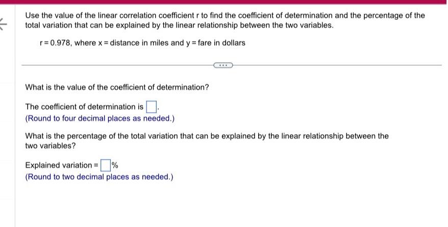 Solved Use the value of the linear correlation coefficient r | Chegg.com