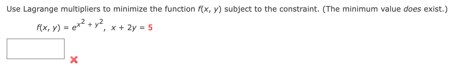 Solved Use Lagrange multipliers to minimize the function | Chegg.com