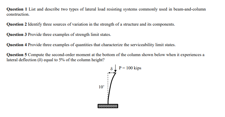 Solved Question 1 List and describe two types of lateral | Chegg.com