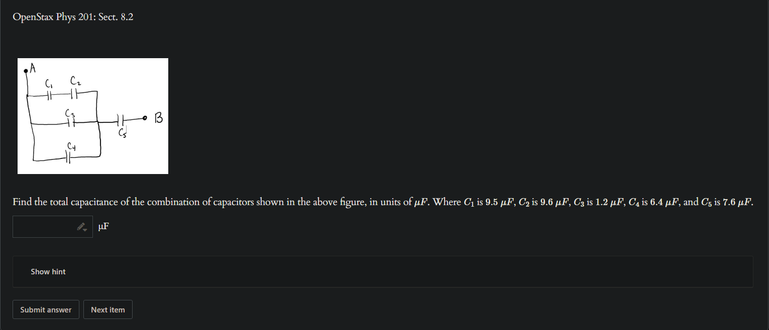 Solved OpenStax Phys 201: Sect. 8.2Find the total | Chegg.com