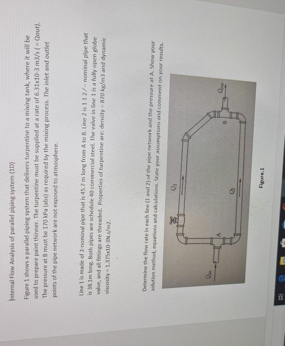 Solved Internal Flow Analysis of parallel piping system (10) | Chegg.com