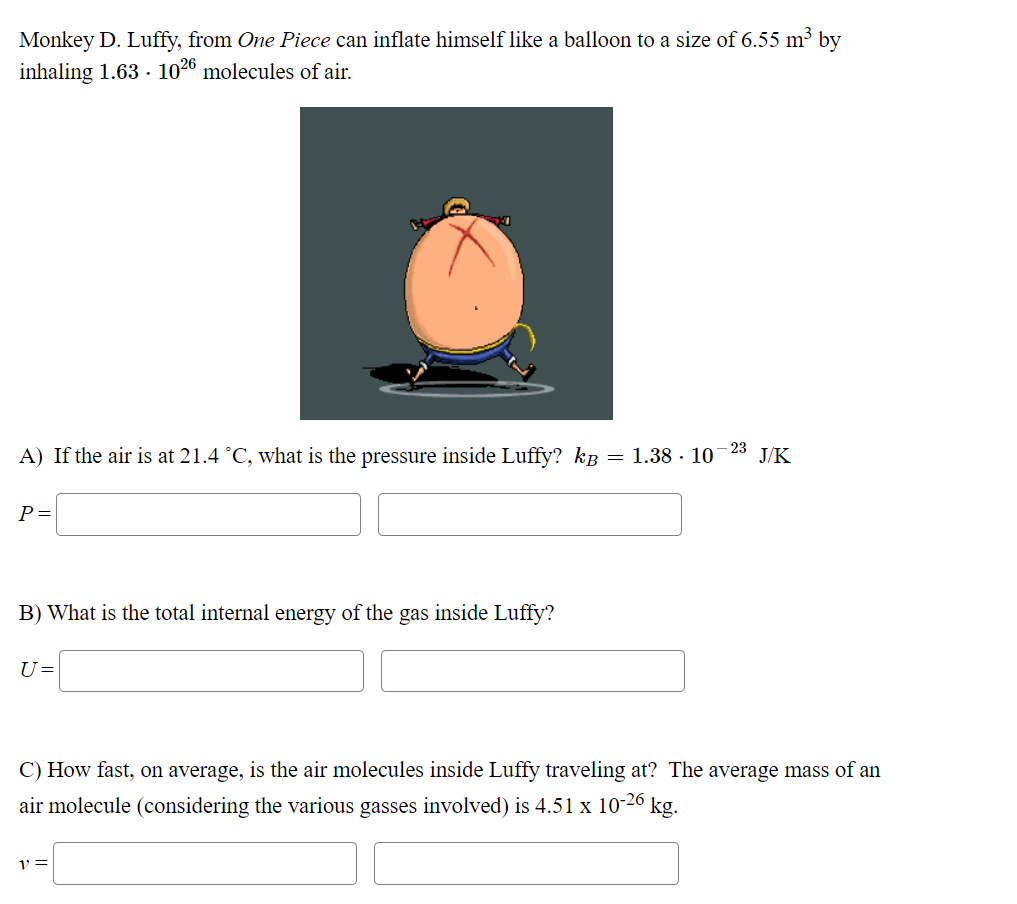 Solved by an EXPERT Monkey D. ﻿Luffy, from One Piece can inflate ...