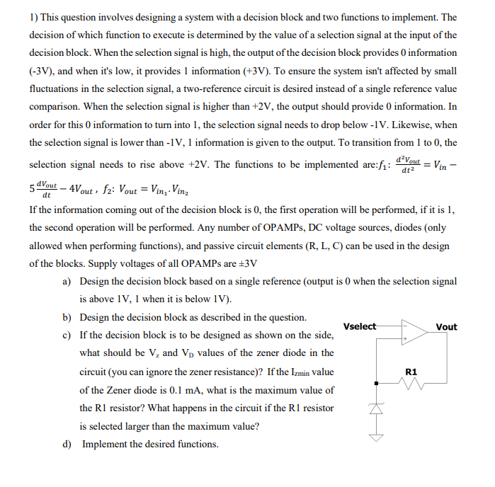 This question involves designing a system with a | Chegg.com