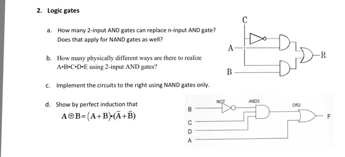 Solved 2. Logic gates a. How many 2-input AND gates can | Chegg.com