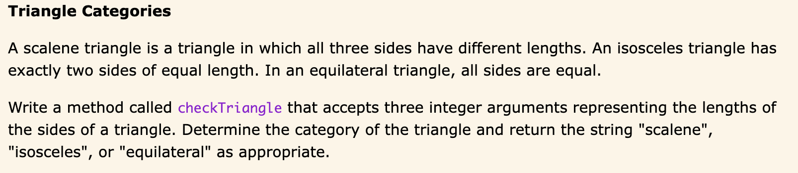 Solved A scalene triangle is a triangle in which all three | Chegg.com