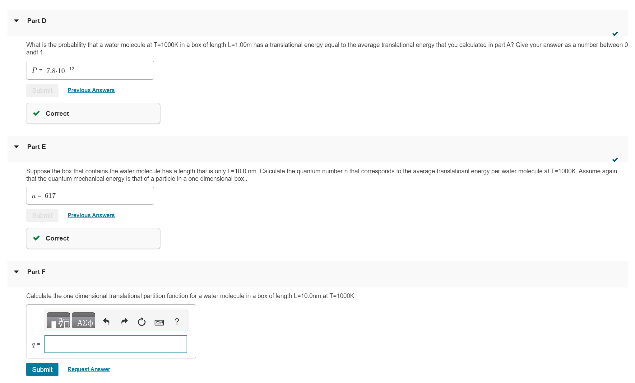 Solved Calculate The Average Translational Energy Per