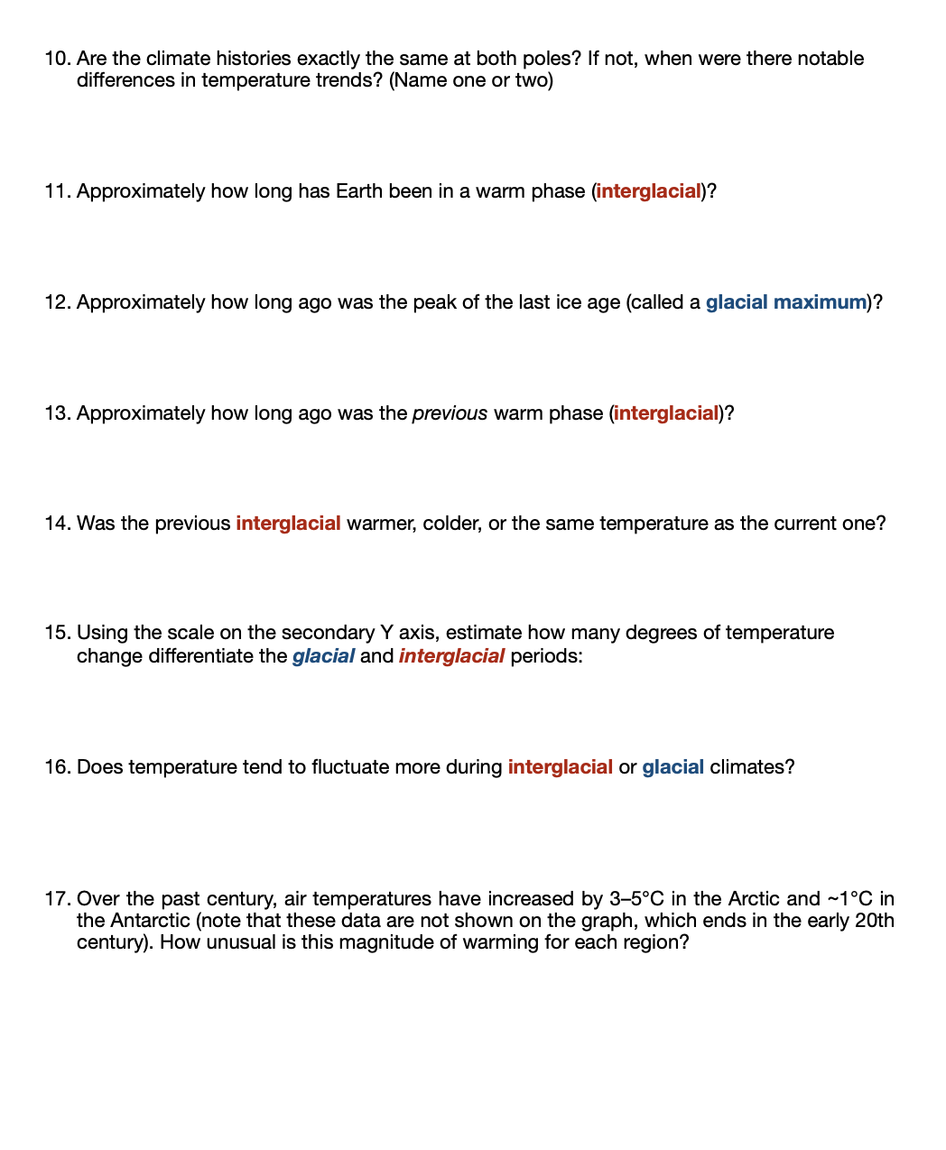 Solved Part 2 - Data Analysis: Greenland vs. Antarctica | Chegg.com
