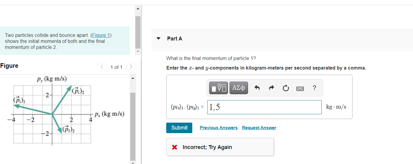 Solved Part A An object at rest explodes into three | Chegg.com