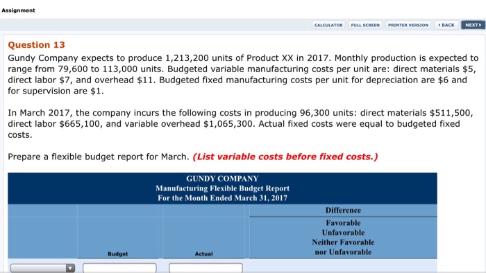 Solved Assignment CALCULATOR FULL scREEN PRINTER VERSION | Chegg.com
