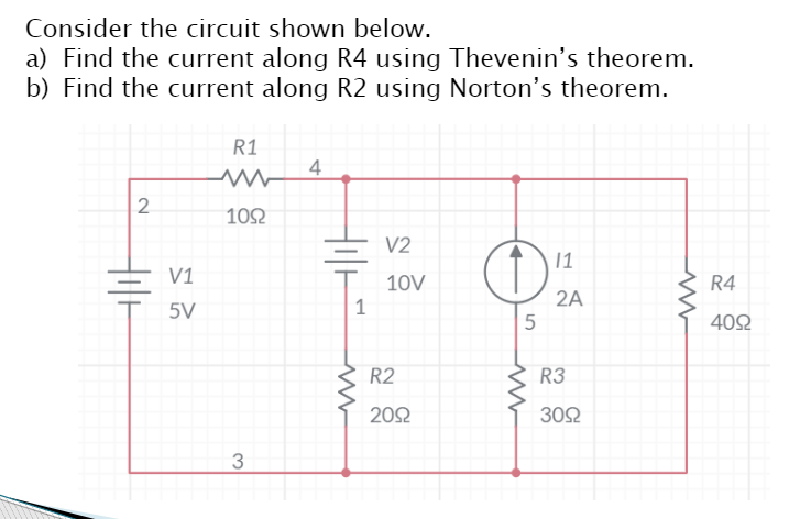 Solved Consider the circuit shown below. a) Find the current | Chegg.com