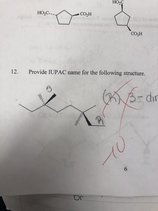 Solved HO2 HO2C CO2H CO H 12. Provide IUPAC name for the | Chegg.com
