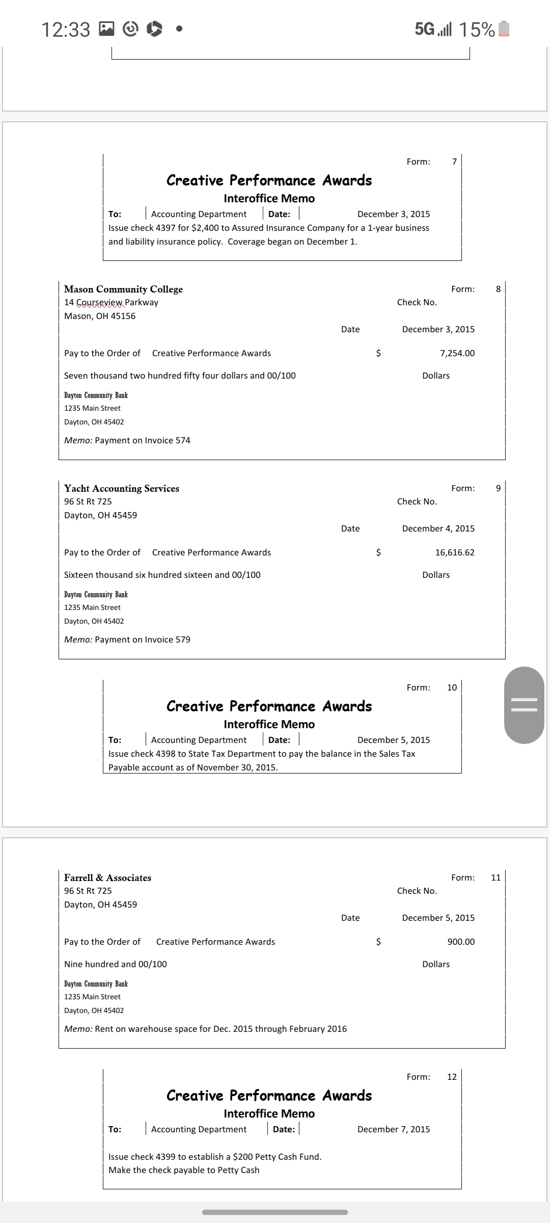 Creative Performance Awards (CPA) Instructions | Chegg.com
