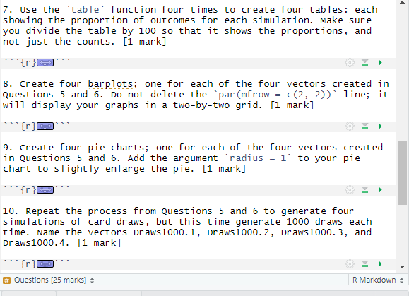 Solved For the following ten questions, we wil1 simulate | Chegg.com