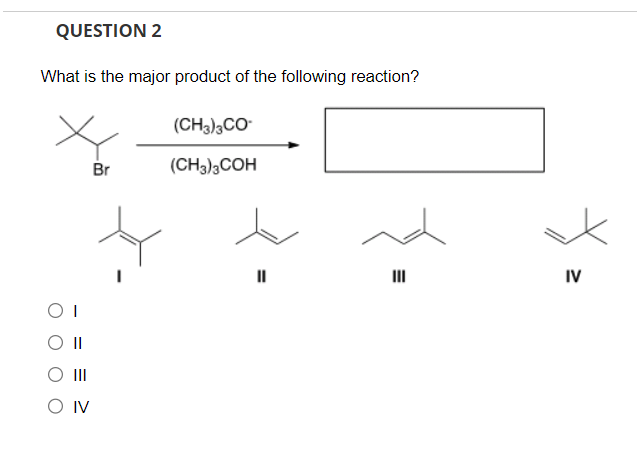 Solved What is the major product of the following reaction? | Chegg.com