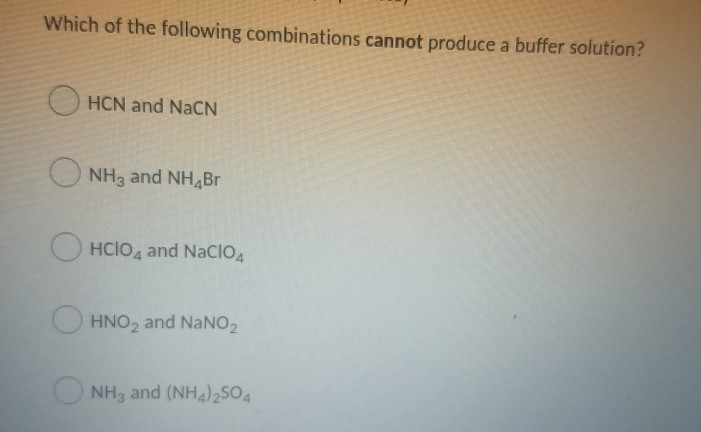 Solved Which of the following combinations cannot produce a | Chegg.com