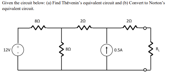 Solved Given the circuit below: (a) Find Thévenin's | Chegg.com