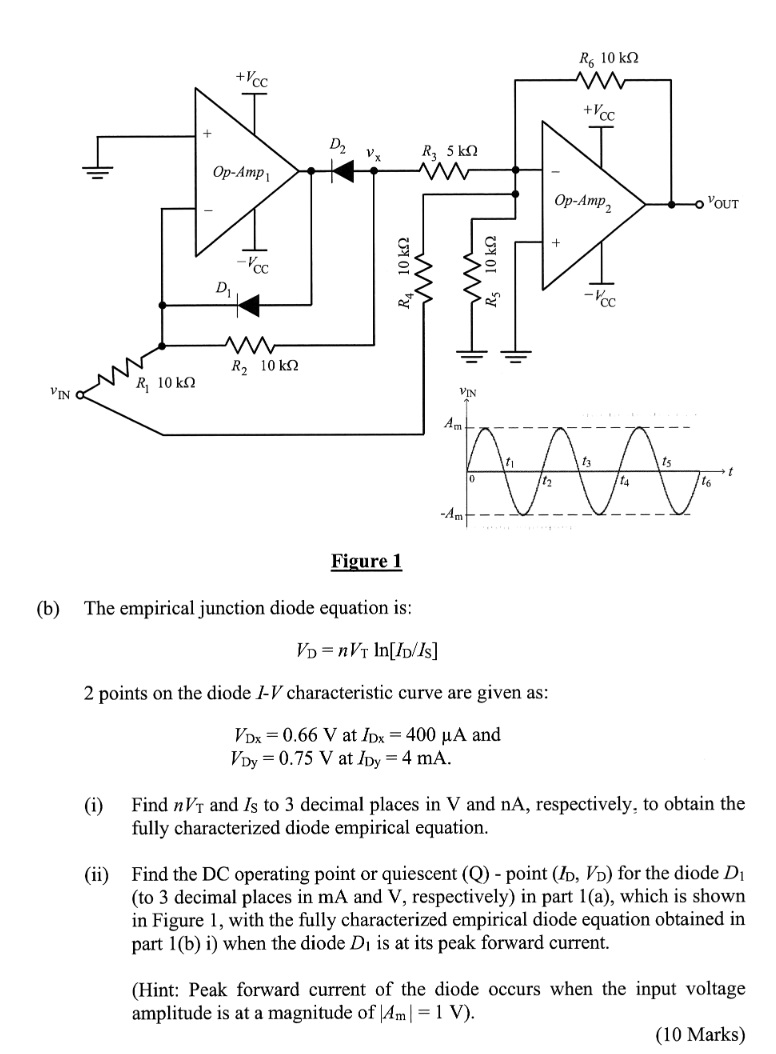 Solved 1. (a) A non-ideal Op-Amp circuit configured with 2 | Chegg.com