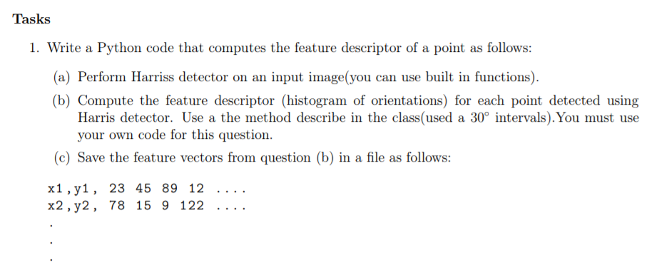 Solved Tasks 1. Write a Python code that computes the | Chegg.com