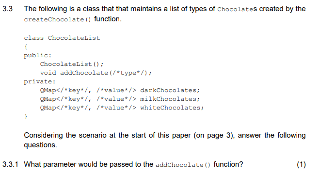 Solved Ignoring bars and slabs of chocolate, the chocolate | Chegg.com