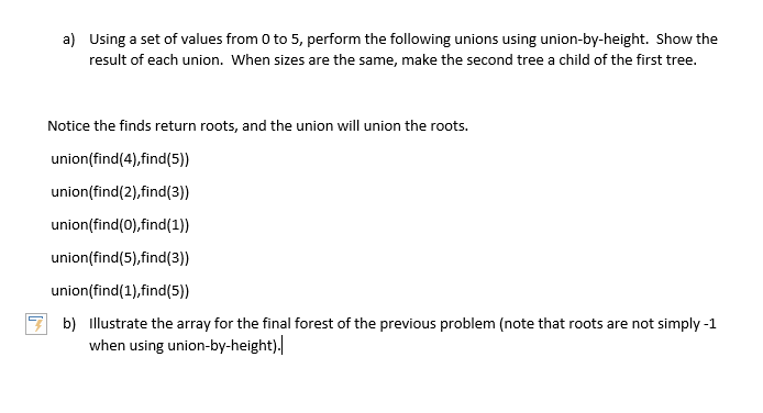 Solved a) Using a set of values from 0 to 5, perform the | Chegg.com