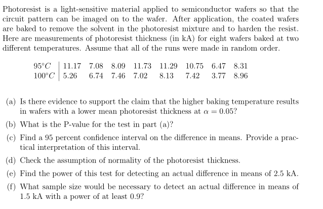 Solved Photoresist is a light-sensitive material applied to | Chegg.com